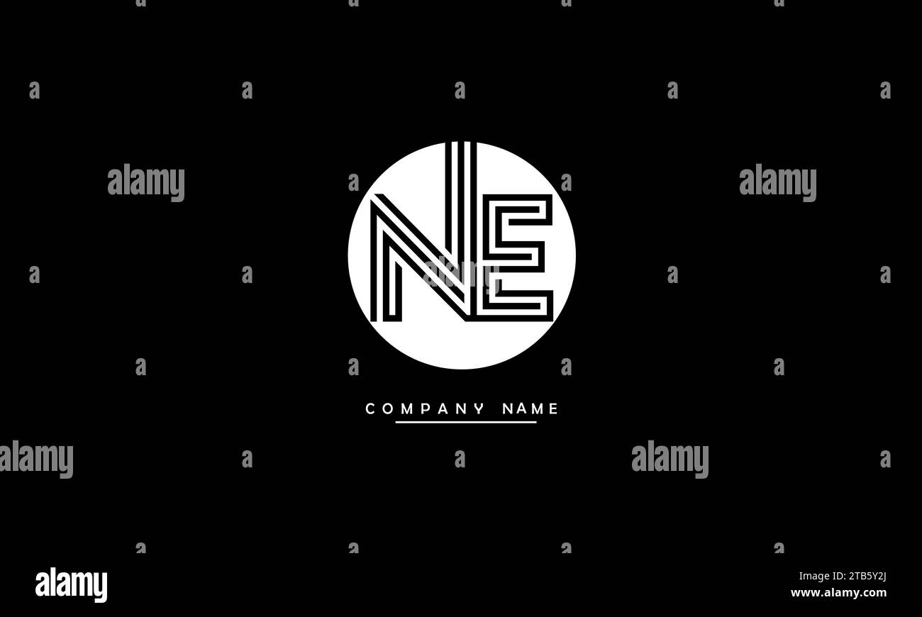 NE, EN Abstract Letters Logo Monogram Stock Vector Image & Art - Alamy