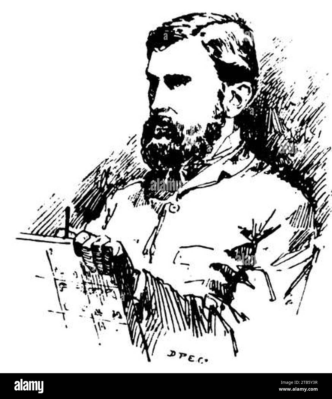 W. H. Overend with his sketchpad Stock Photo - Alamy