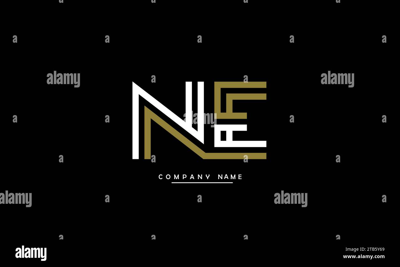 NE, EN Abstract Letters Logo Monogram Stock Vector Image & Art - Alamy