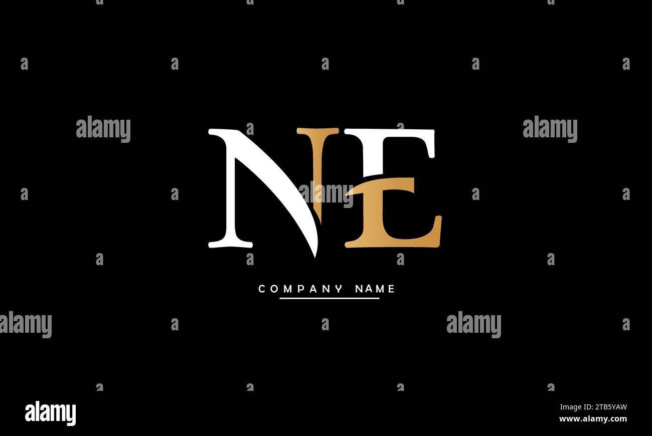 NE, EN Abstract Letters Logo Monogram Stock Vector Image & Art - Alamy