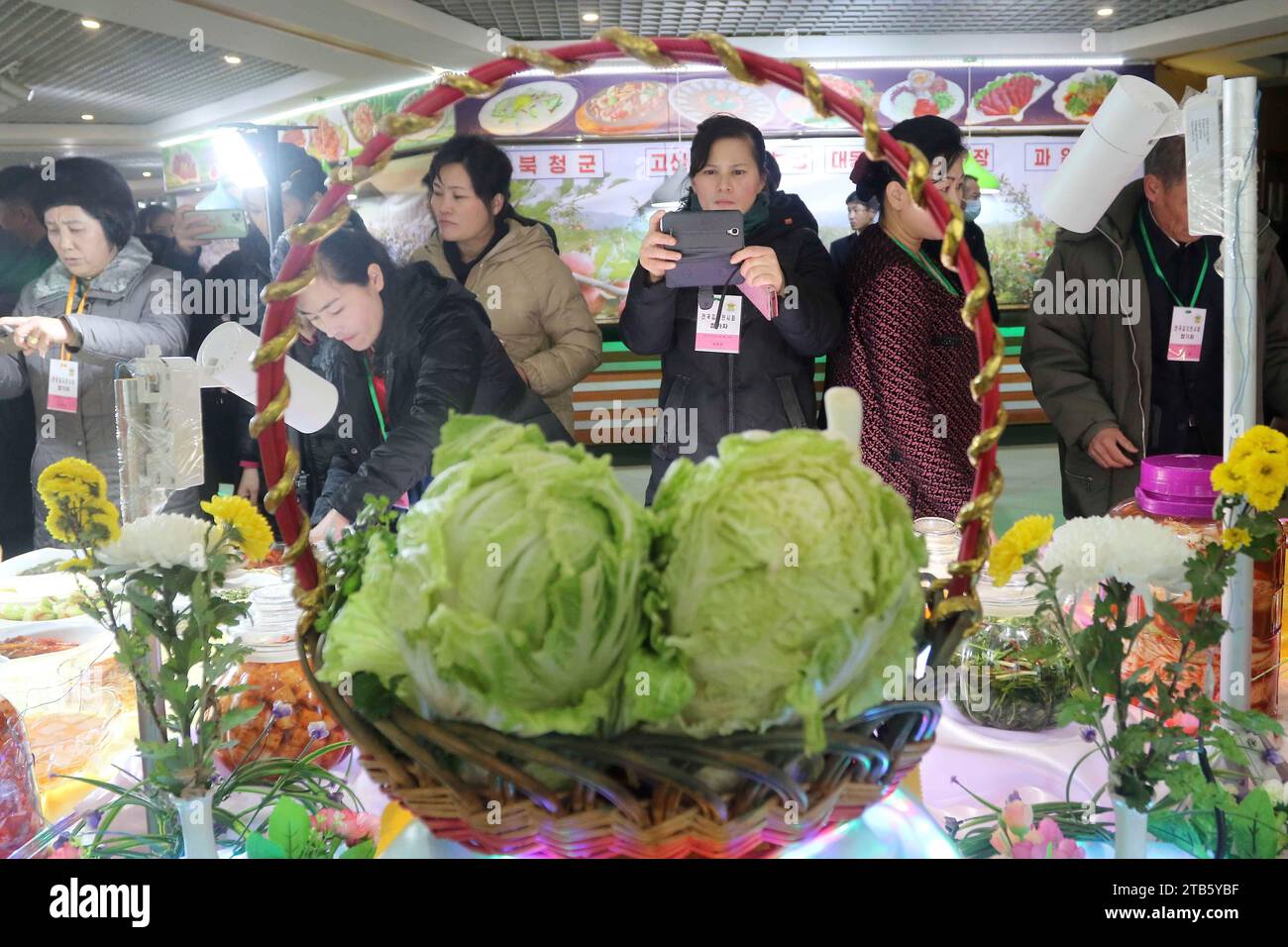 People take a picture of Kimchi as the National kimchi show opened at ...