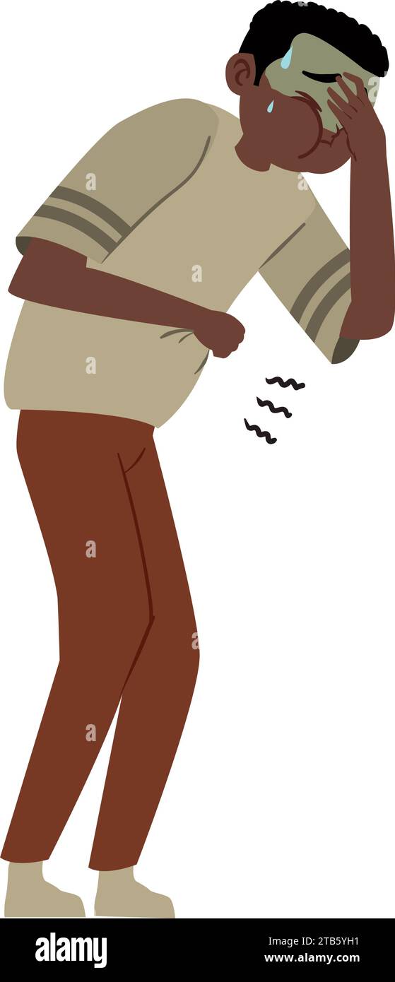 nauseous man symptom Stock Vector Image & Art - Alamy