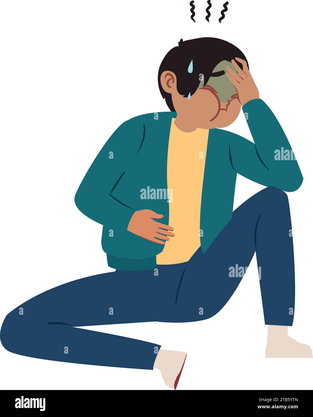 Nausea pain in stomach Stock Vector Images - Alamy