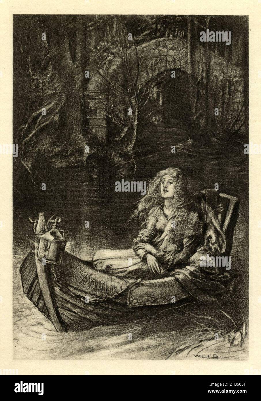W.E.F. Britten - Alfred, Lord Tennyson - Lady of Shalott - original ...