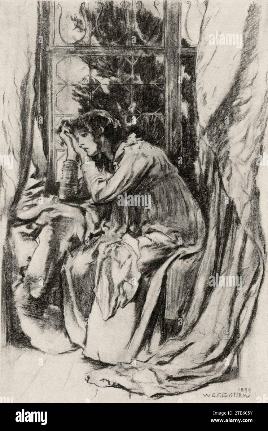 W.E.F. Britten - Alfred, Lord Tennyson - Mariana Stock Photo - Alamy