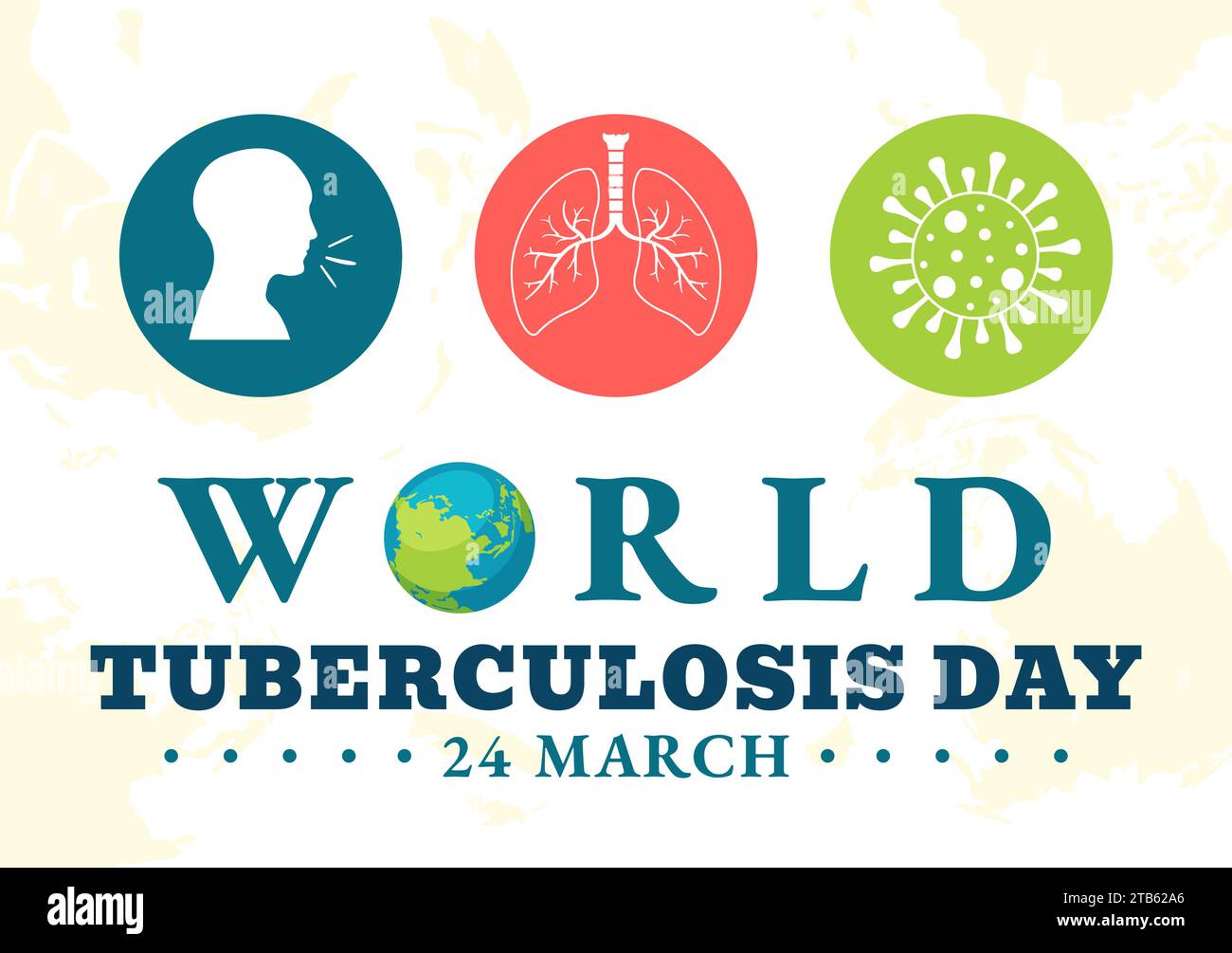 World Tuberculosis Day Vector Illustration on March 24 with Lungs and Bacteria to TB Awareness ...