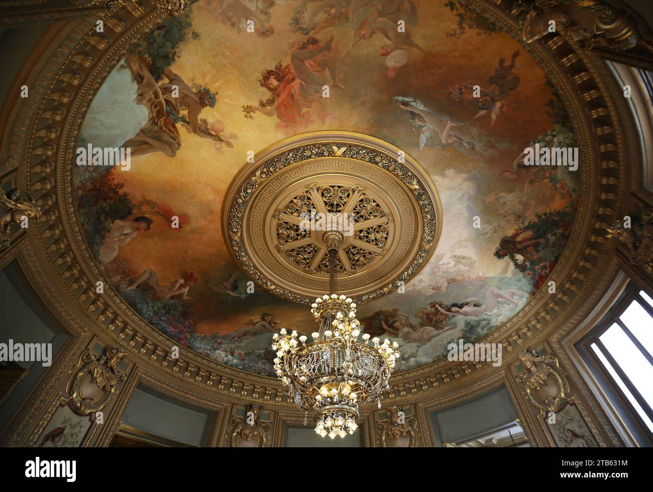 Ceiling in Salon du Glacier - Palace Garnier, Paris Stock Photo - Alamy