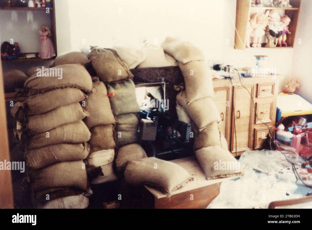 Waco Siege – FBI machine gun position 2 Stock Photo - Alamy