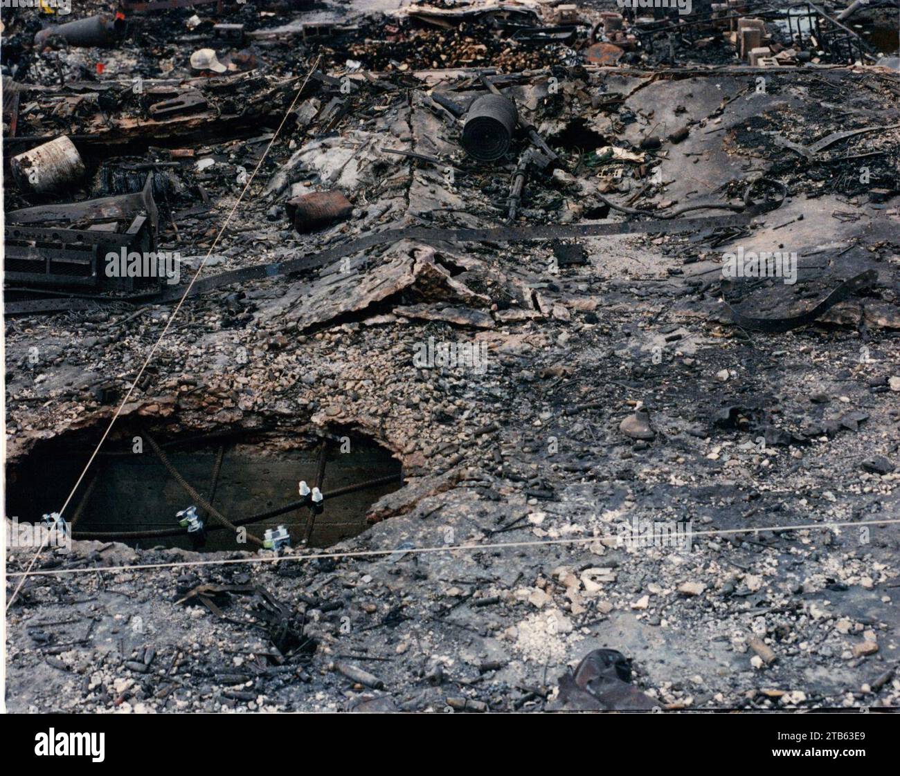 Waco Siege – Hole in roof of Branch Davidian bunker Stock Photo - Alamy
