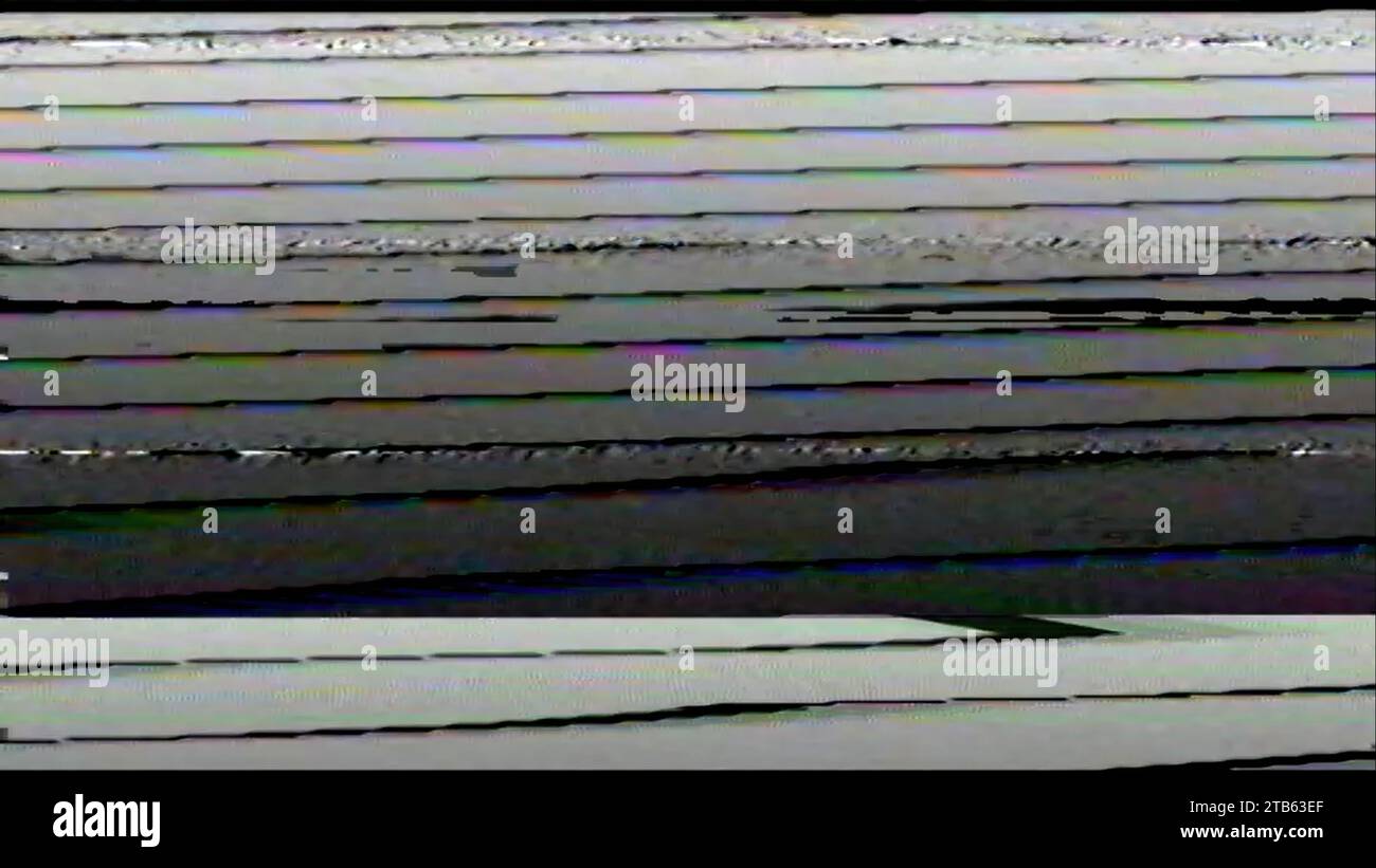 Old tv glitch analog distortion gray static noise Stock Photo - Alamy