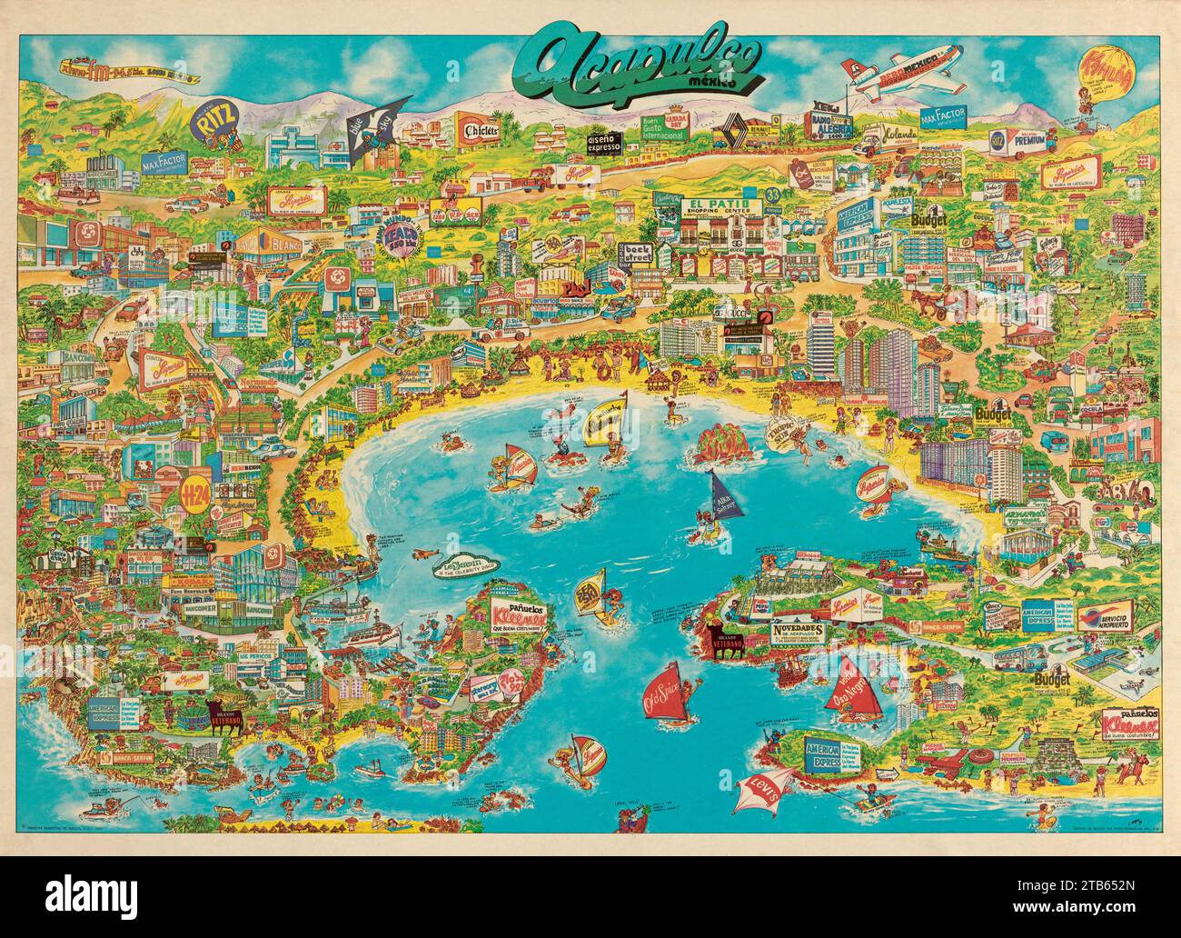 Map of acapulco mexico hi-res stock photography and images - Alamy