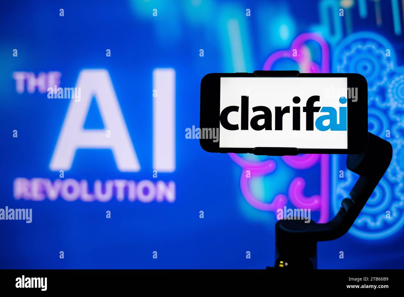 India. 27th Jan, 2021. In this photo illustration, the logo of Clarifai ...