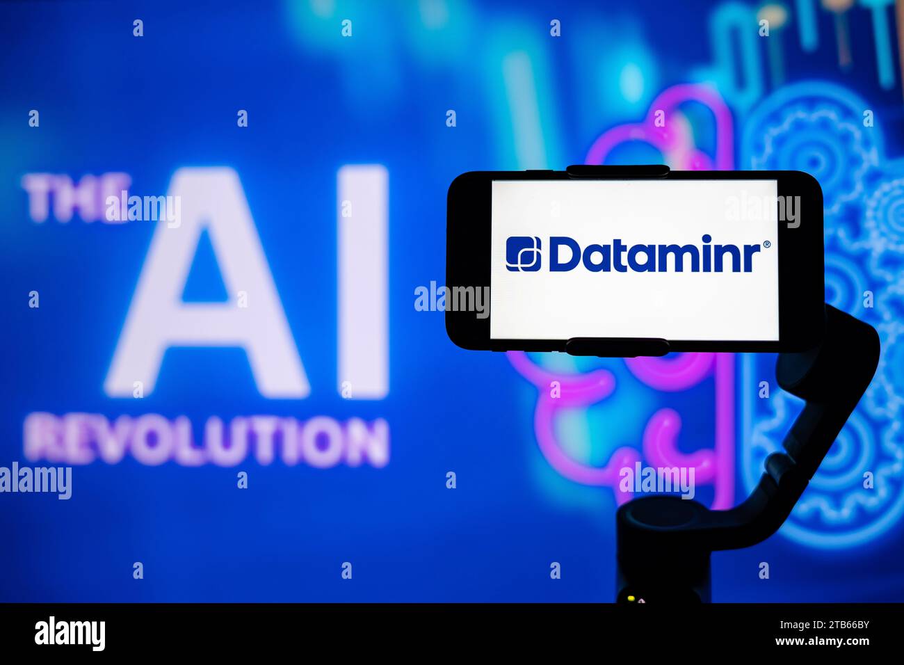 India. 27th Jan, 2021. In this photo illustration, the logo of Dataminr ...