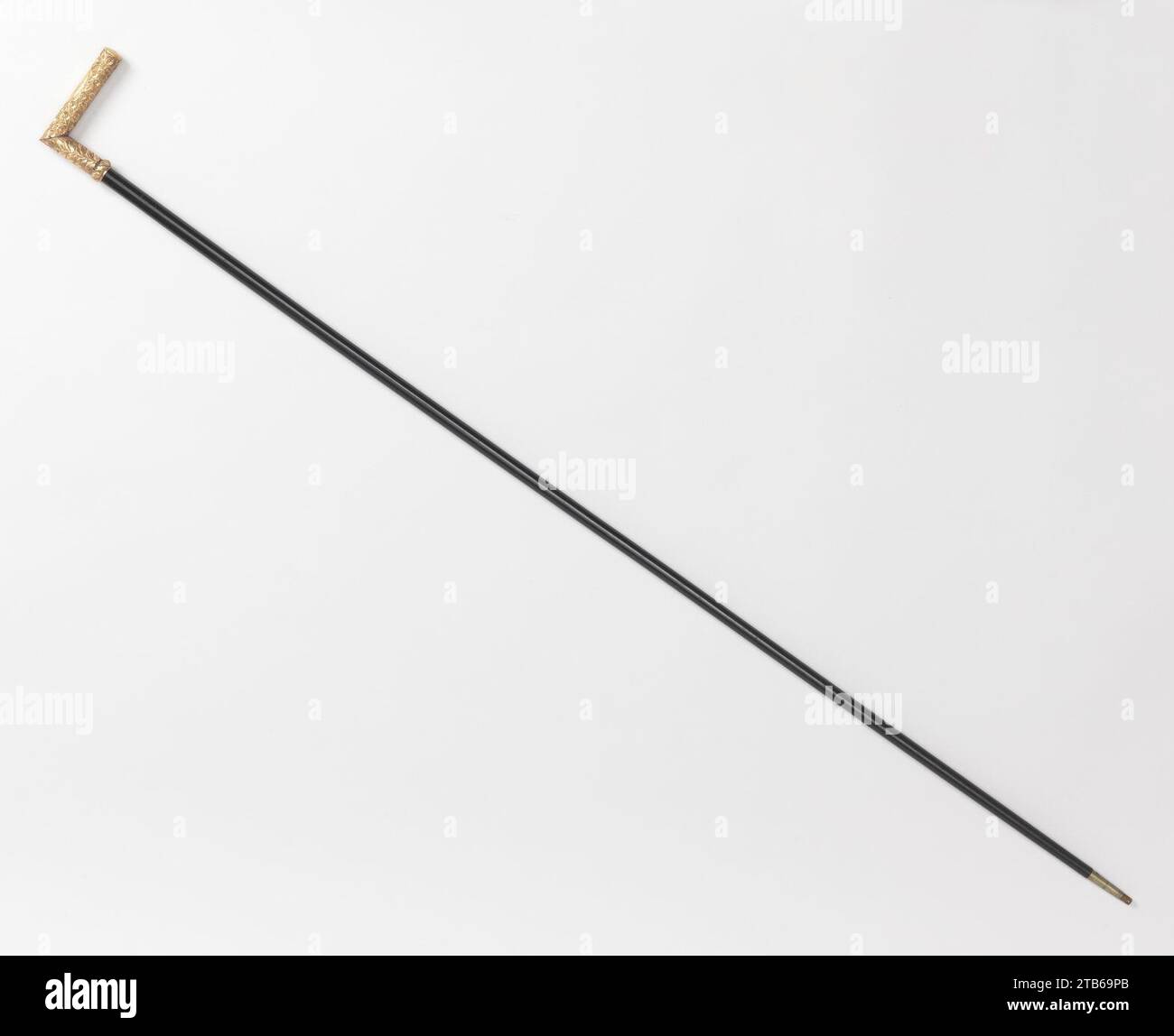 Walking stick with gilded handle Stick, late 19th century Stock Photo ...