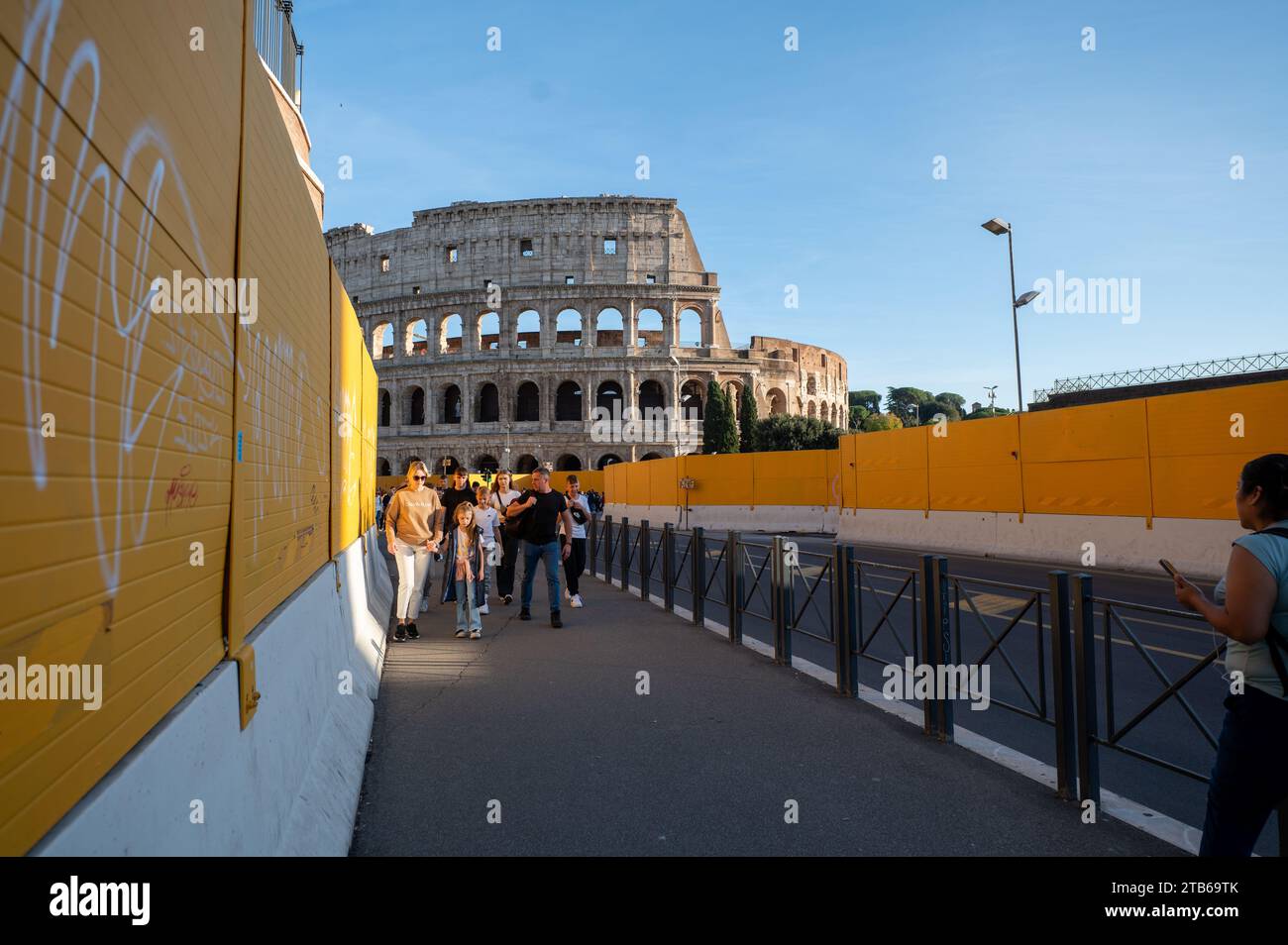 Roma, Italy : 2023 November 13 : Tourists in the Exterior of the Roman ...