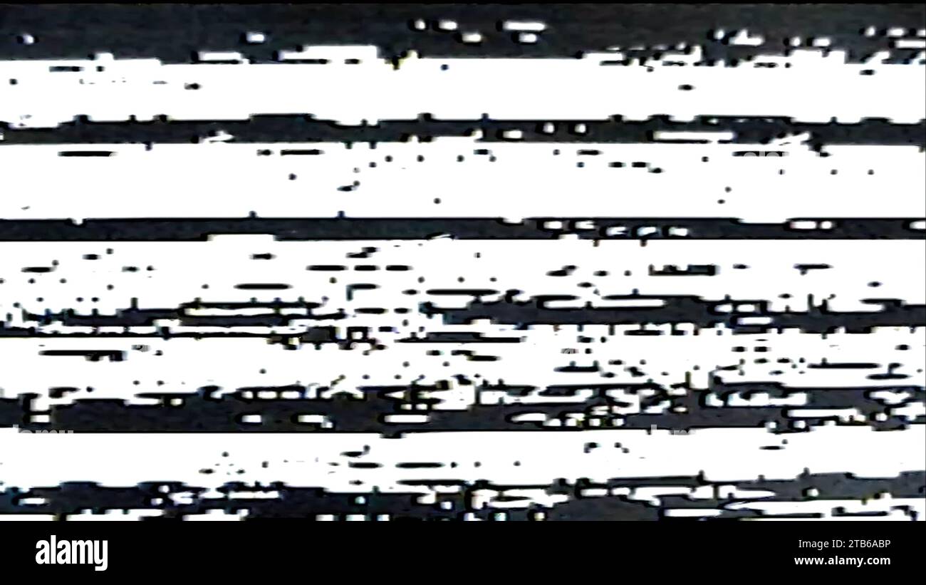 8-bit glitch pixel noise white black distortion Stock Photo - Alamy