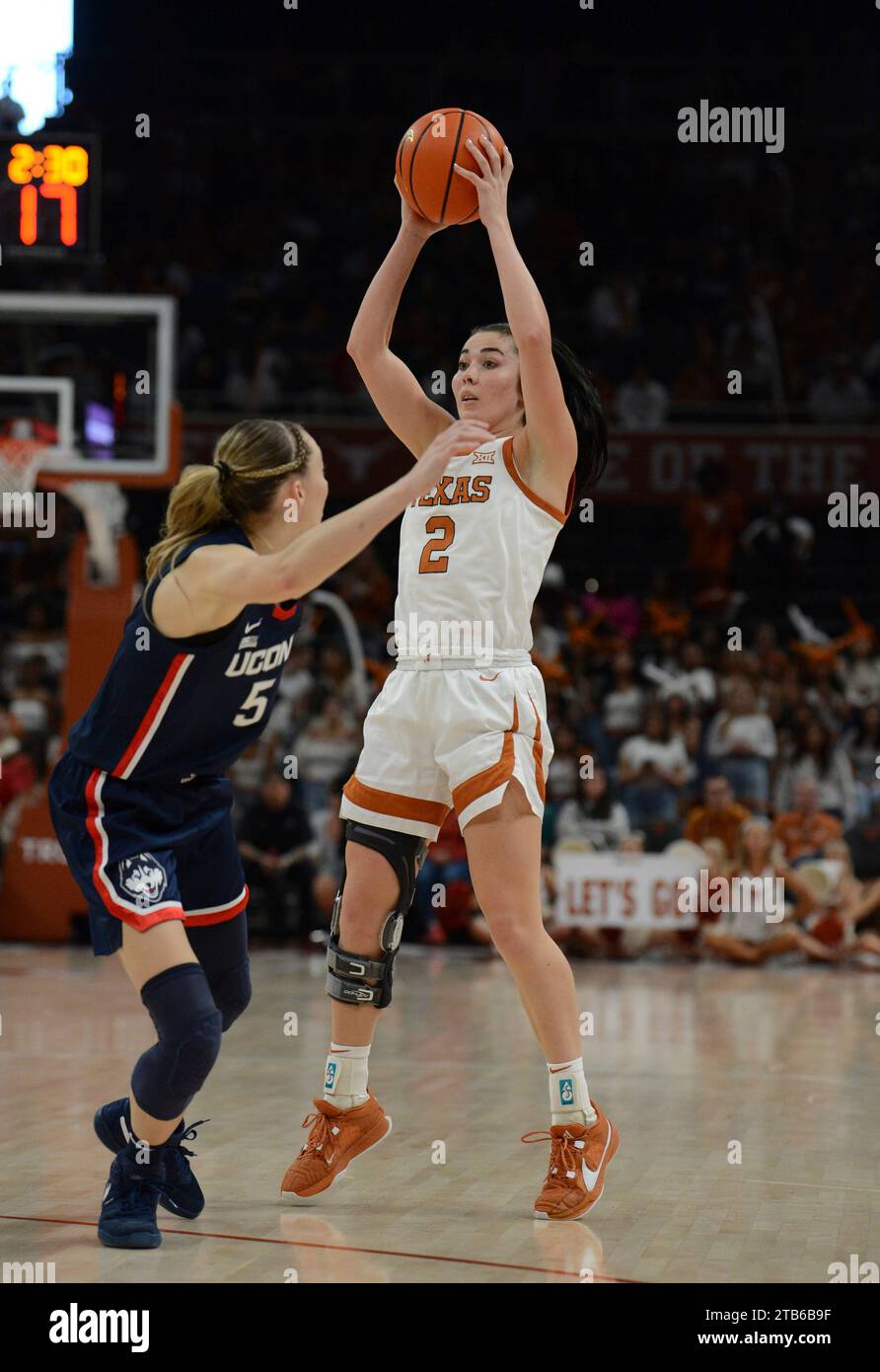 AUSTIN, TX - DECEMBER 03: Texas Longhorns guard Shaylee Gonzales looks ...