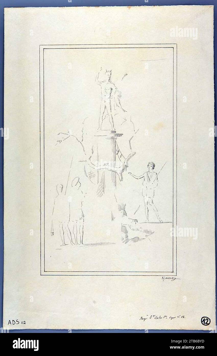 Wall painting of The Dedication of Hunting, Fishing and Bird Catching ...