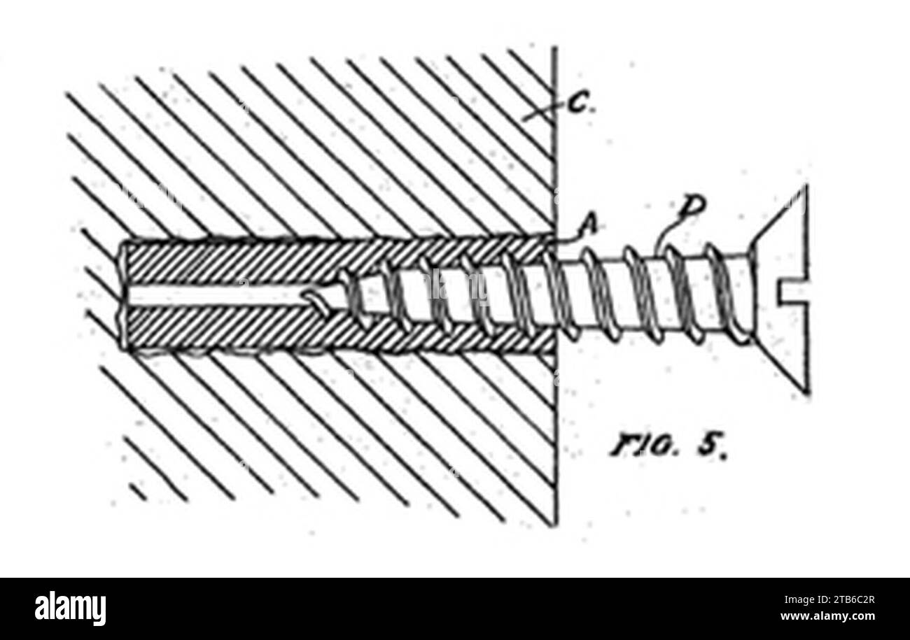 Wall plug drawing 1911 Stock Photo - Alamy