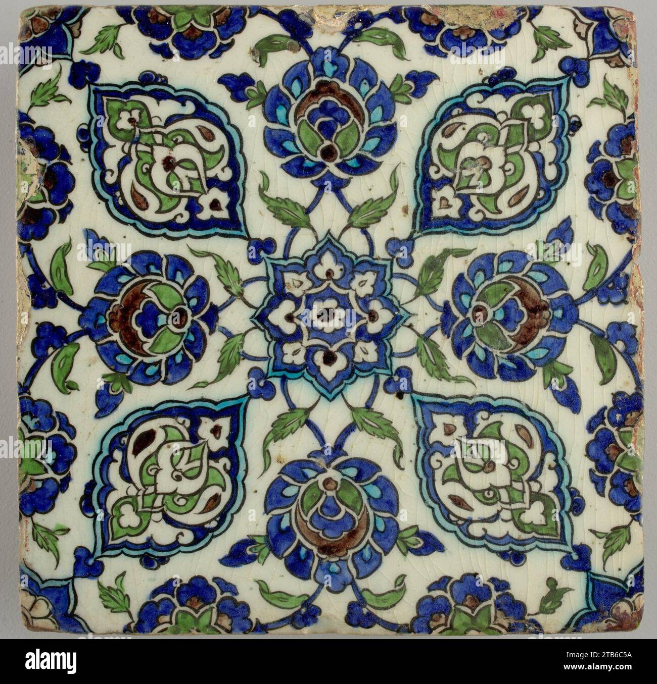 Wall Tile (Ottoman Empire (present day Syria)), late 16th–early 17th ...