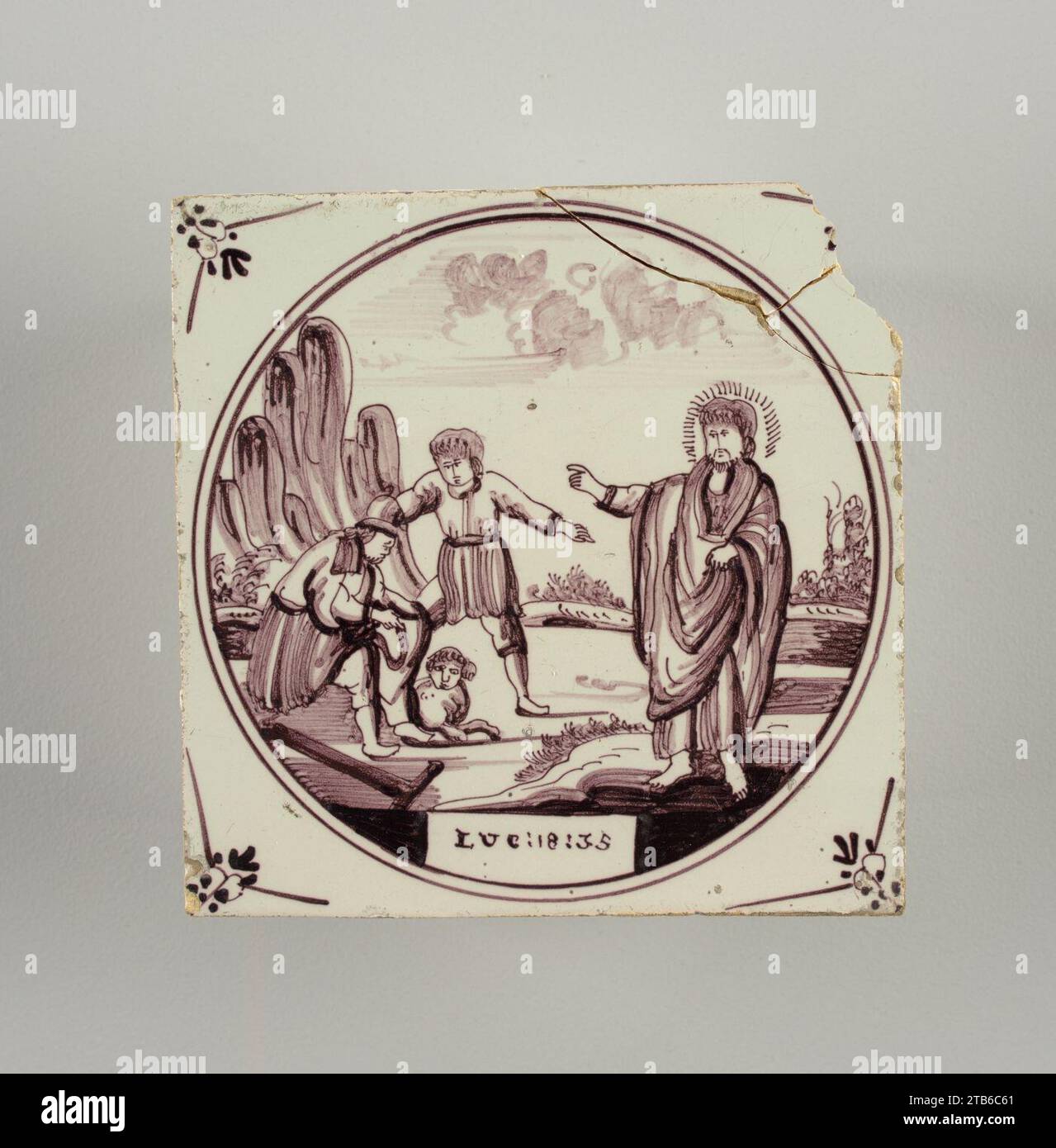 Wall Tile (Holland), 18th century Stock Photo - Alamy