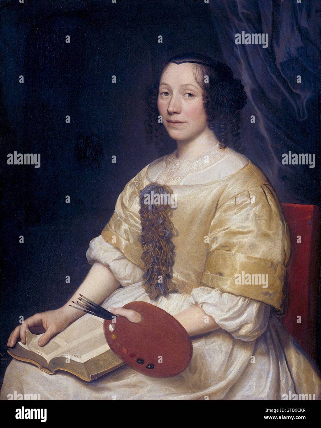 Wallerant Vaillant - Maria van Oosterwijck 1671 Stock Photo - Alamy