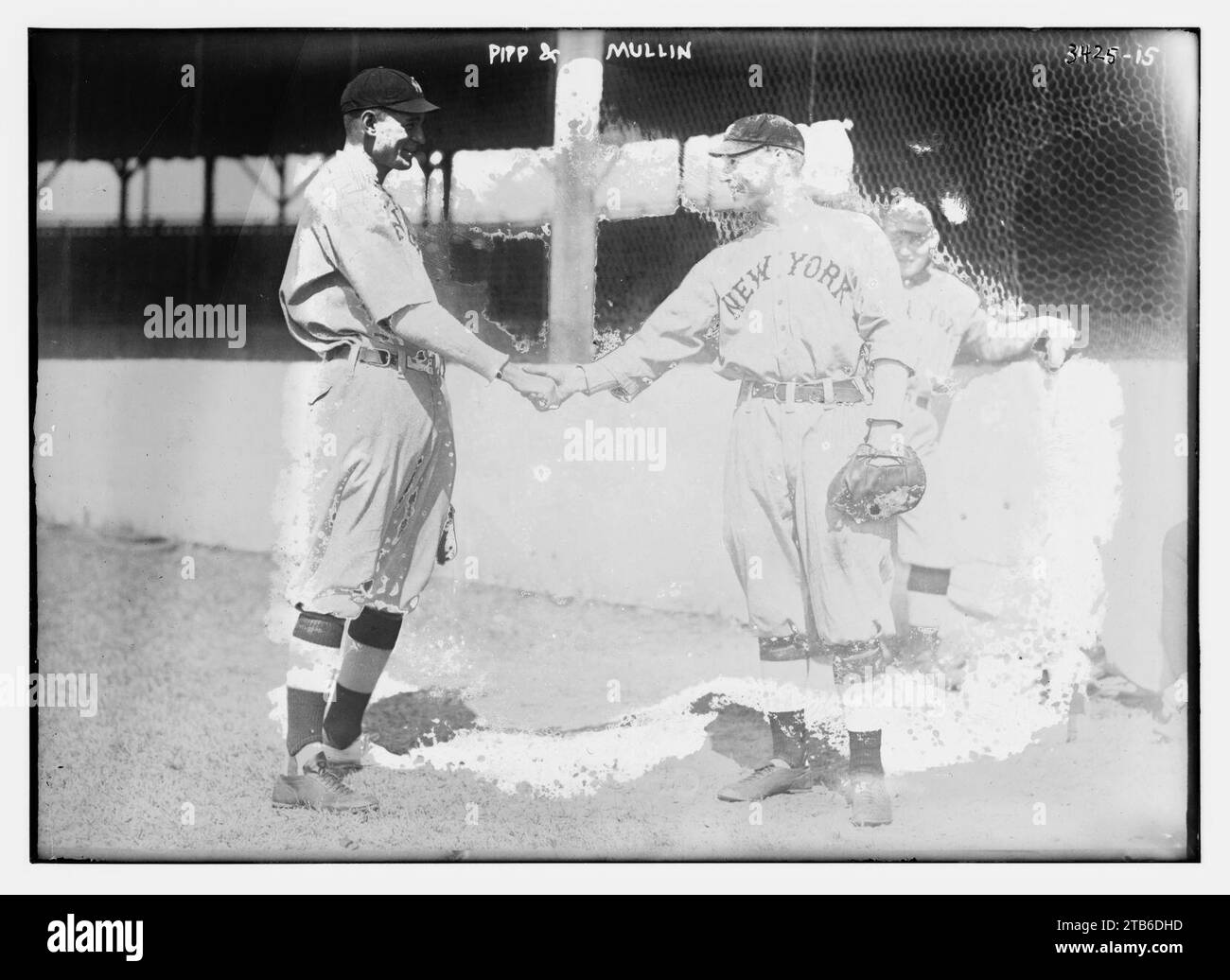 Wally Pipp and Charlie Mullen, both 1B, New York AL (baseball Stock ...