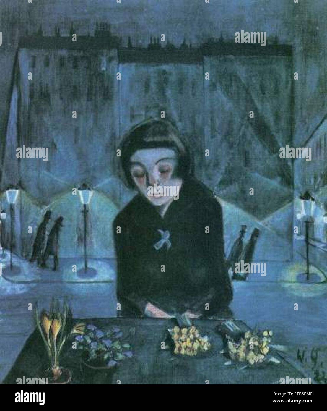 Walter Gramatté Tired Flower Girl Stock Photo - Alamy