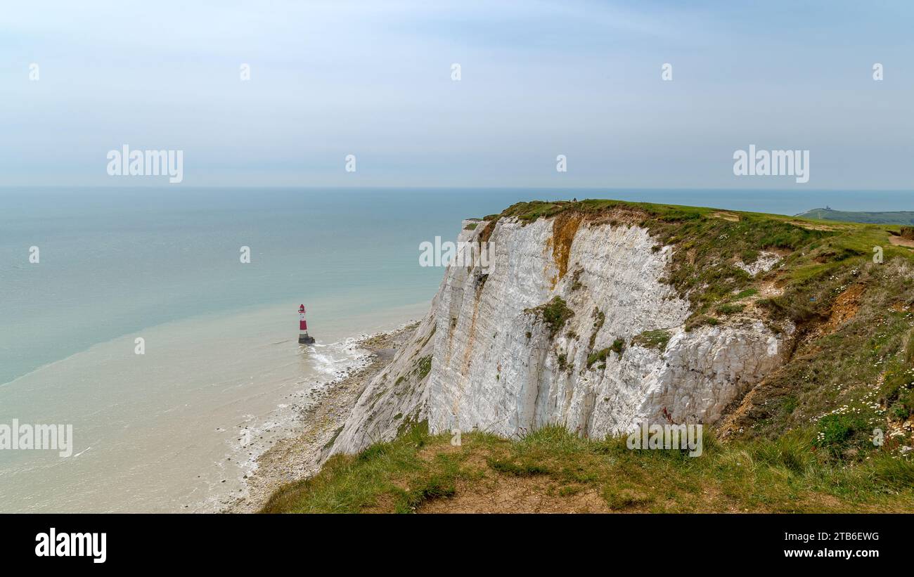 The Beachy Head Lighthouse and Cliff, near Eastbourne, East Sussex, England, UK Stock Photo - Alamy