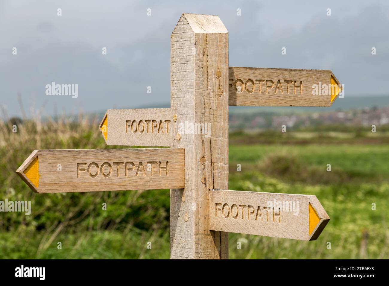 All roads lead to Rome, Footpath sign in all directions, seen in Tide ...