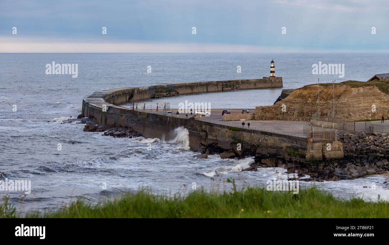 Seaham Pier and Lighthouse, County Durham, England, UK Stock Photo - Alamy