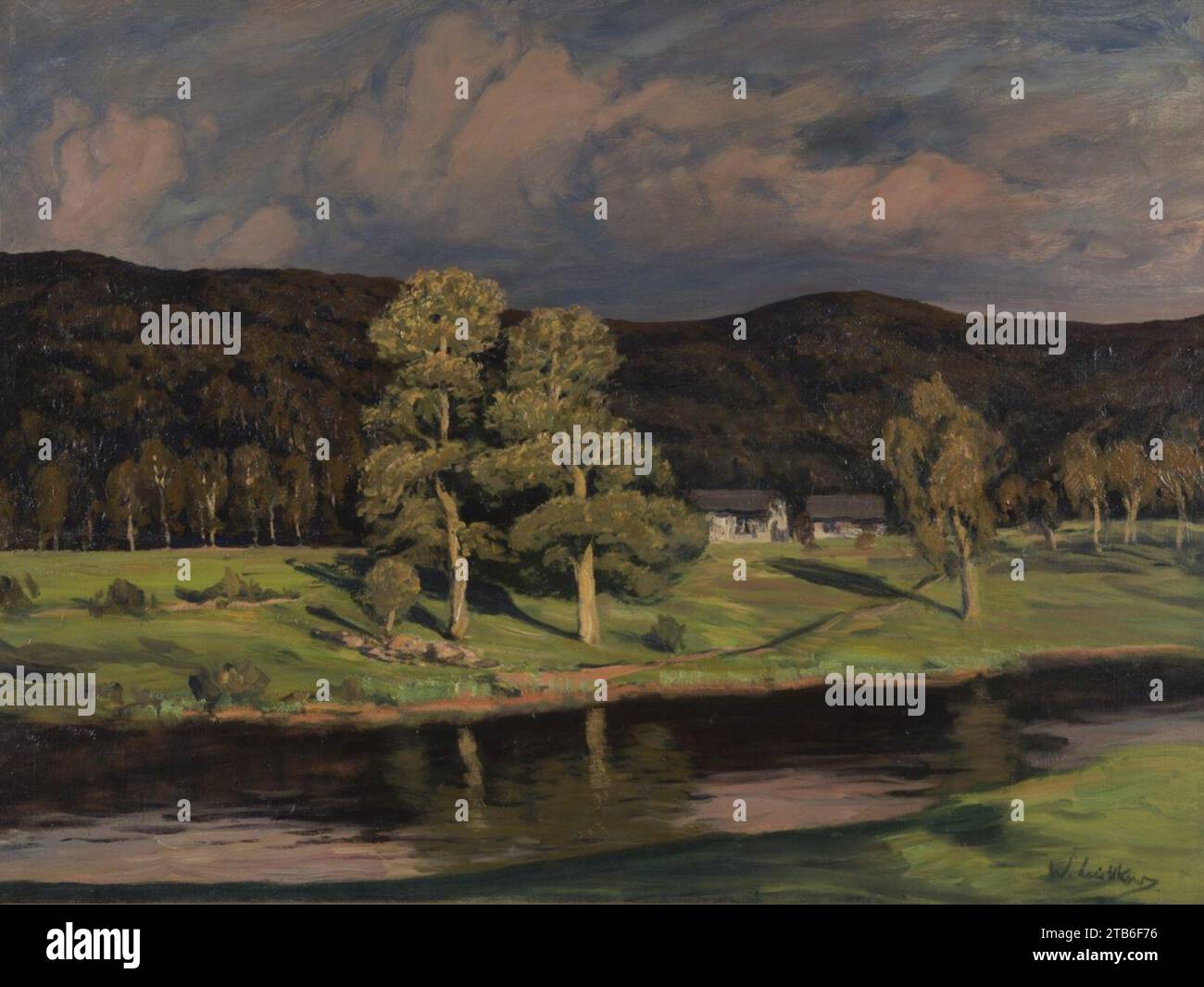 Landschaft mit zwei eichen hi-res stock photography and images - Alamy