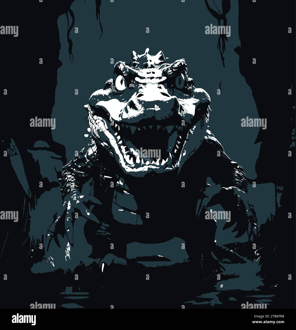 Laughing crocodile Stock Vector Images - Alamy