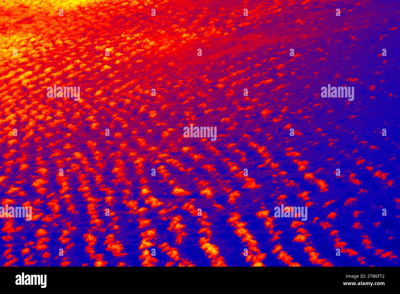 View of clouds (cirro-cumulus) from the aircraft. Illustration of ...