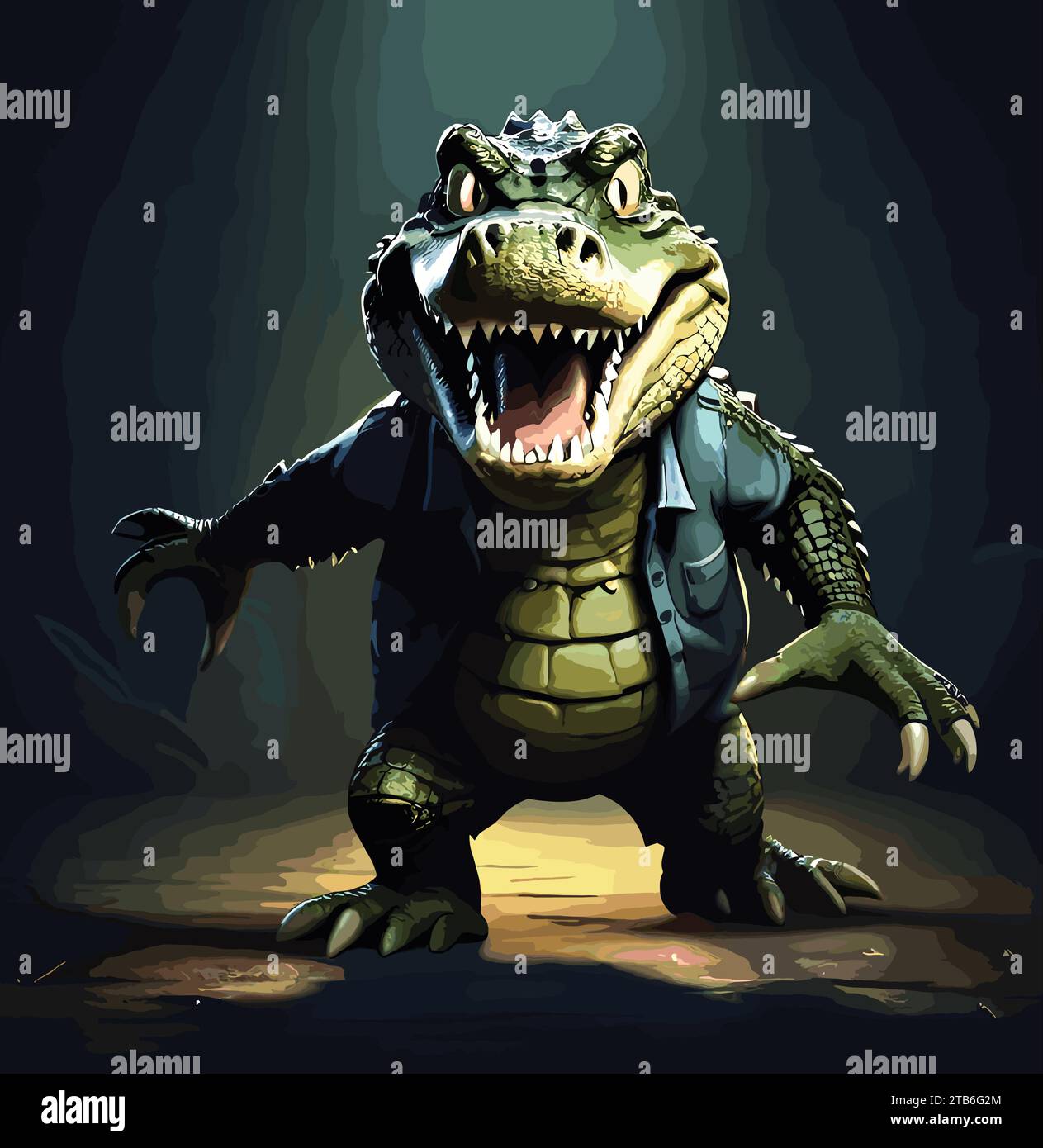 Laughing crocodile Stock Vector Images - Alamy