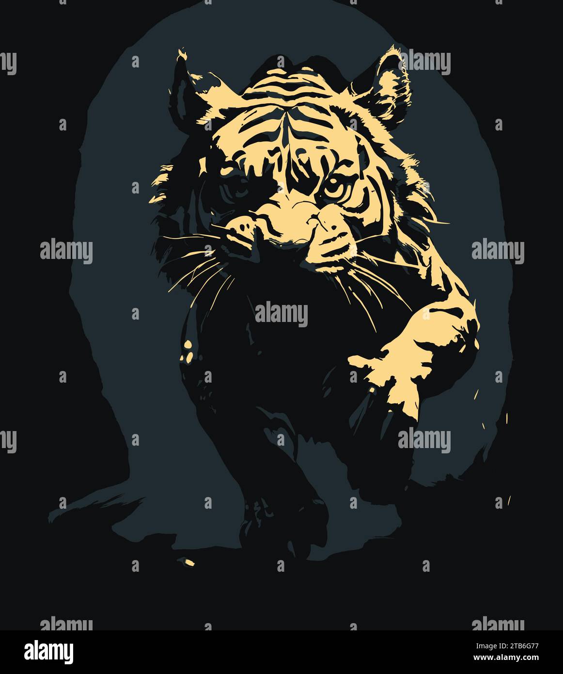 Cartoon tiger vector vectors hi-res stock photography and images - Alamy