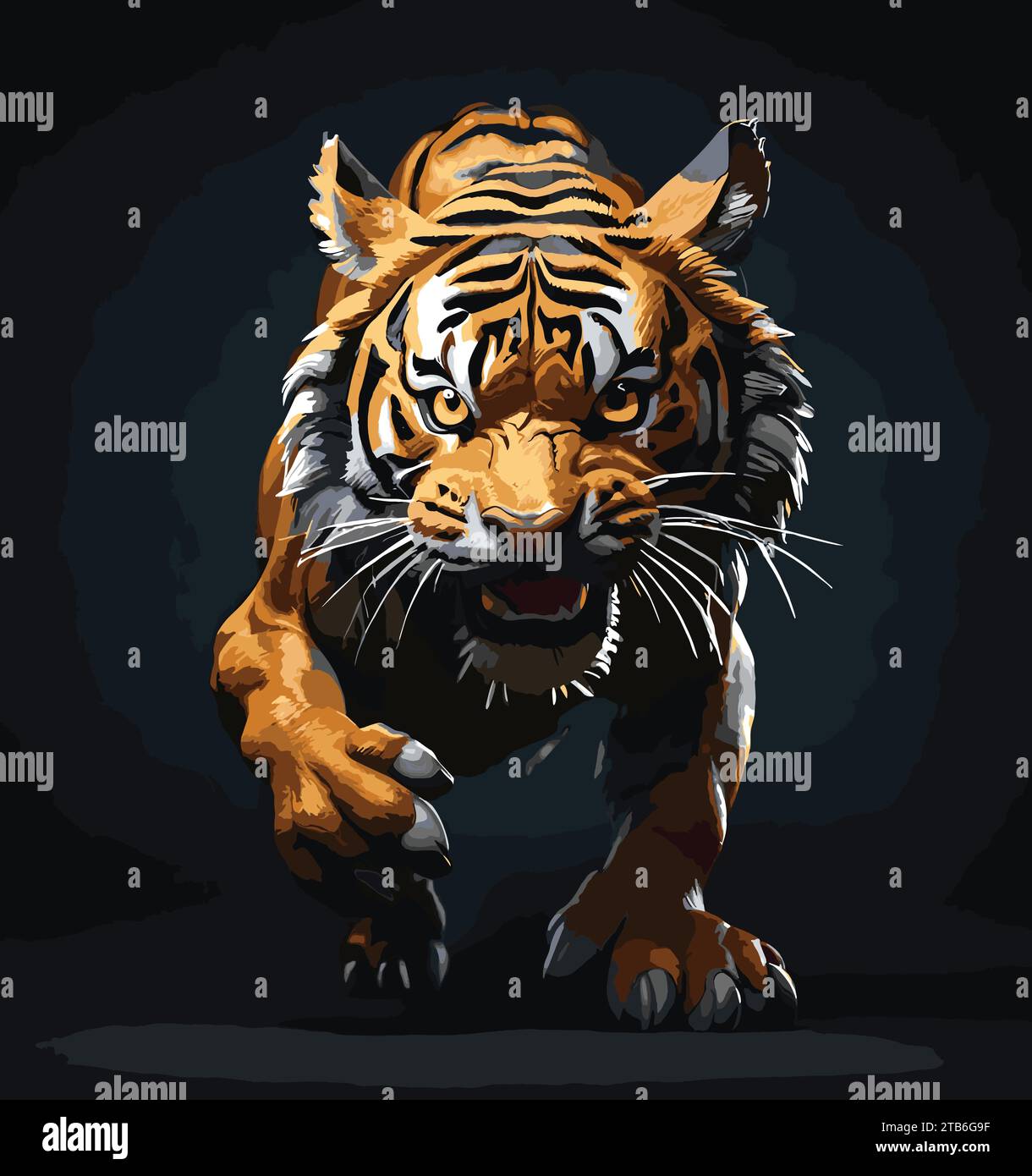 Bengal tiger profile Stock Vector Images - Alamy