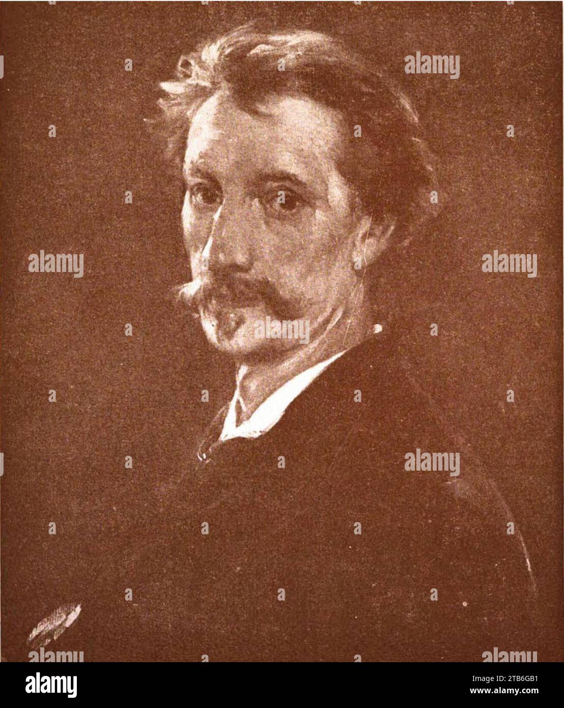 Walter Shirlaw self-portrait Stock Photo - Alamy