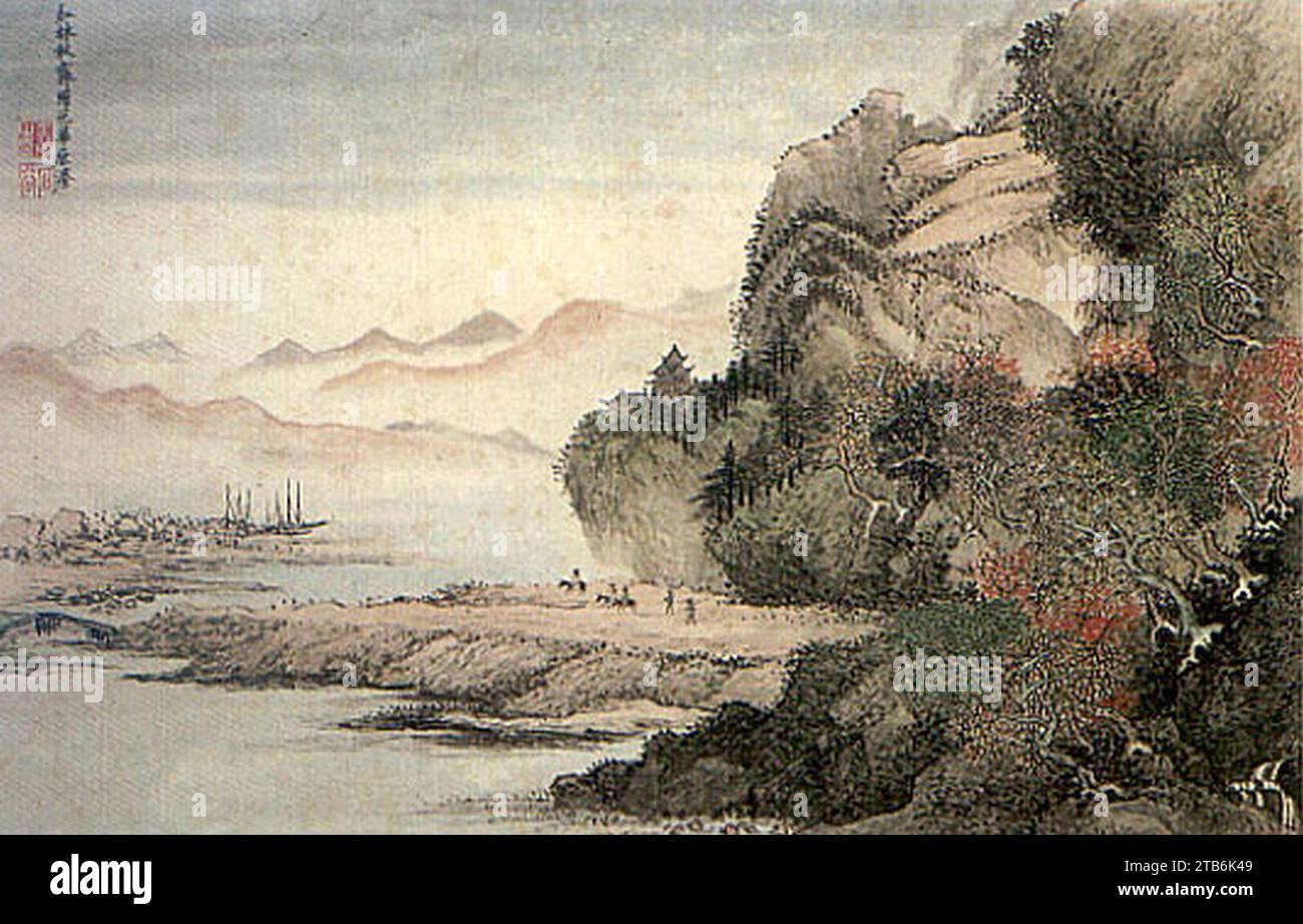 Wang Hui, landscape painting Stock Photo - Alamy