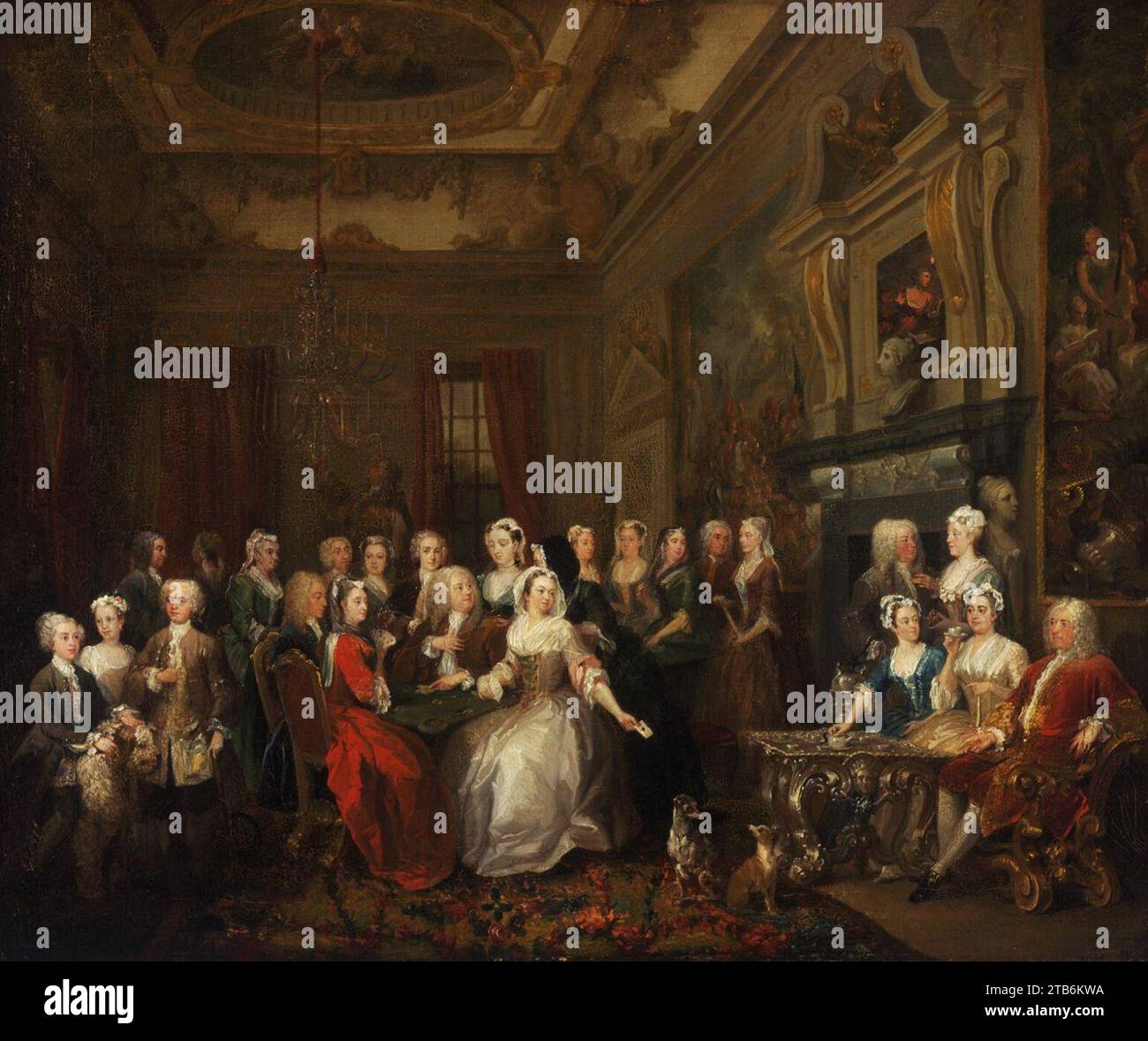Wanstead Assembly at Wanstead House by Hogarth Stock Photo - Alamy