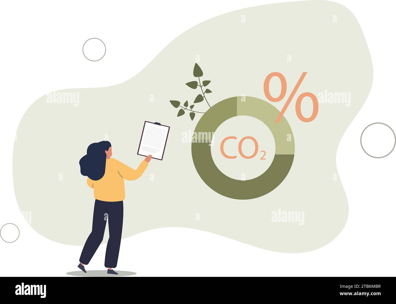 Character showing ways to reduce CO2 emission through carbon tax ...
