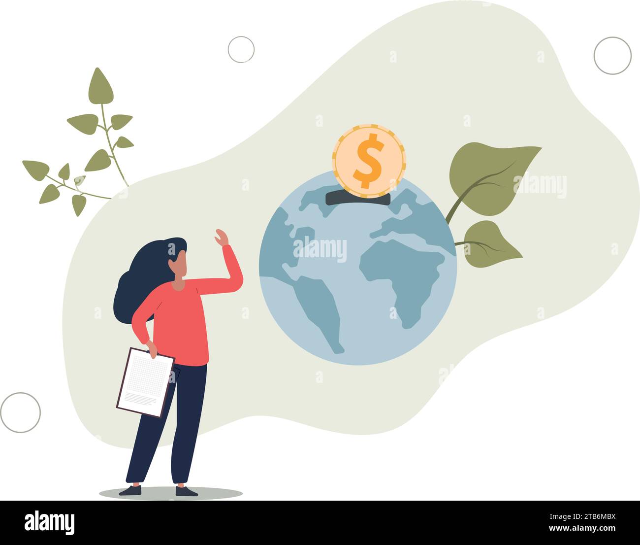 Character showing ways to reduce CO2 emission through carbon tax ...