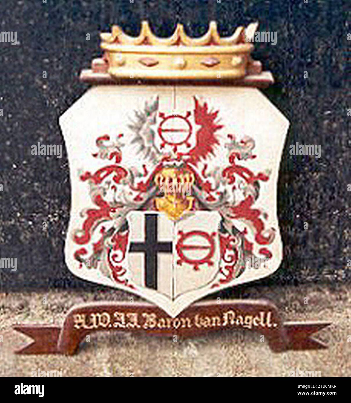 Wapen van landcommandeur A.W.J.J. baron van Nagell Stock Photo - Alamy