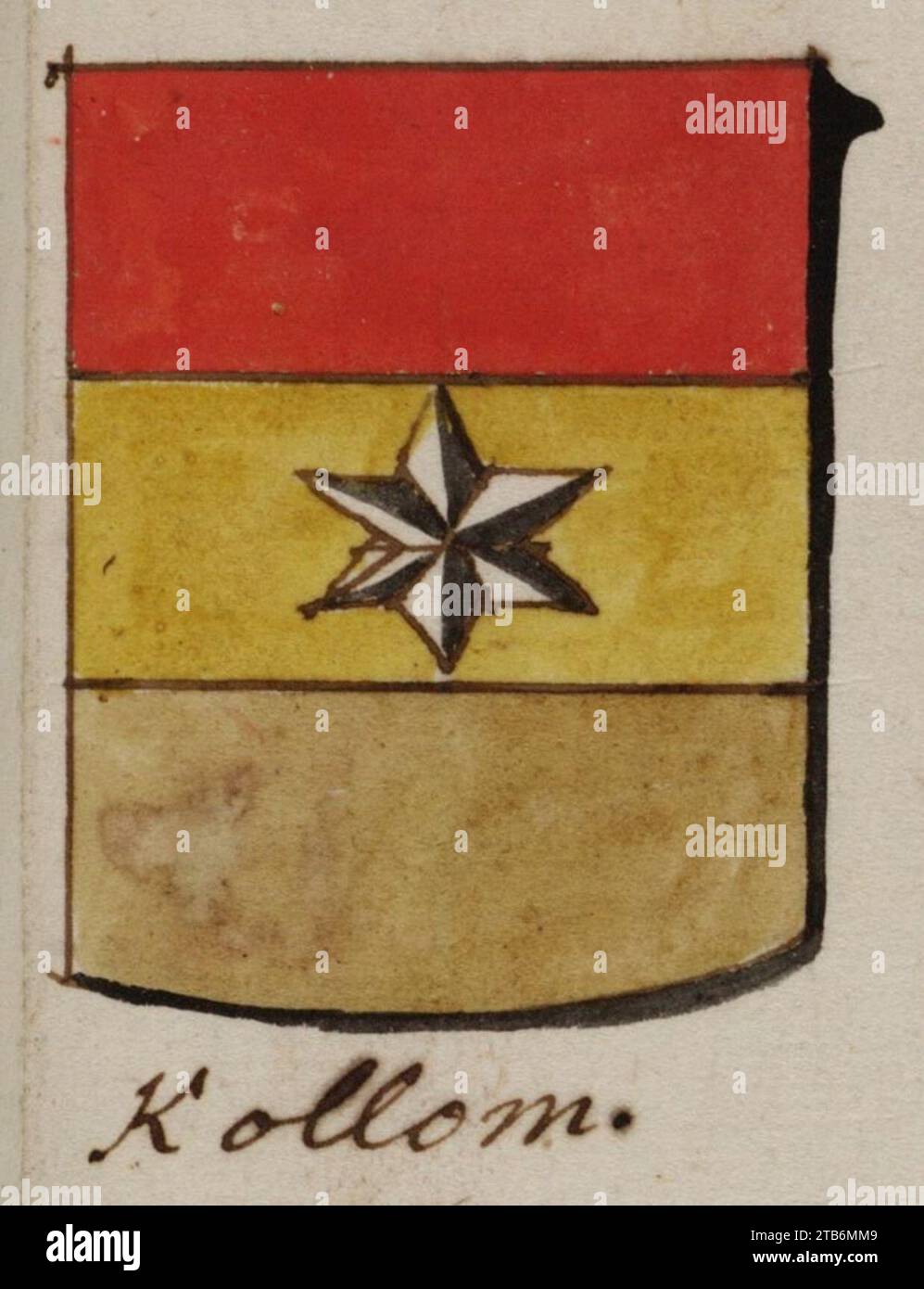 Wapen van Kollum, wapenboek van Gerrit Hesman (1708 Stock Photo - Alamy