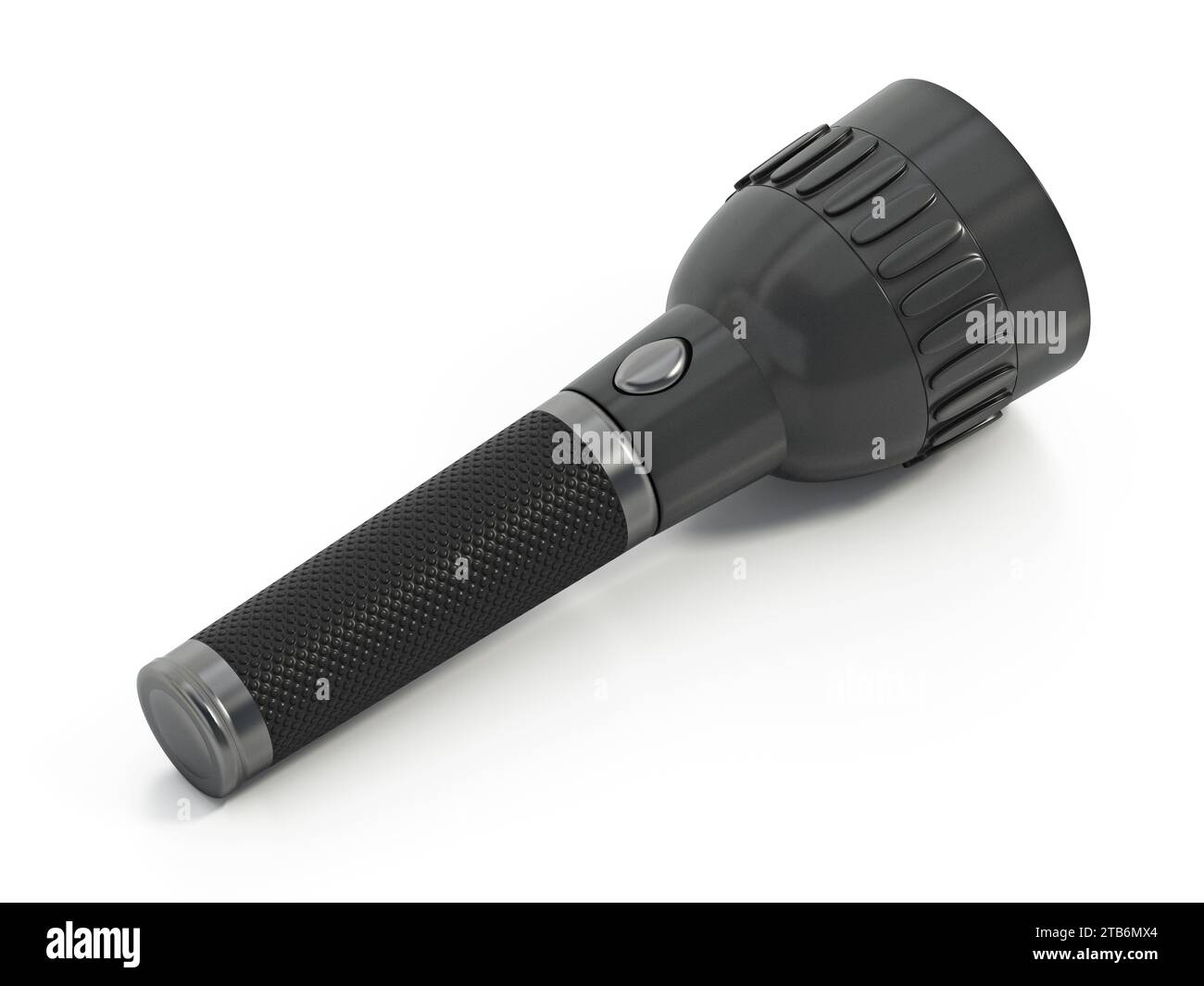 Flashlight isolated on white background. 3D illustration Stock Photo ...