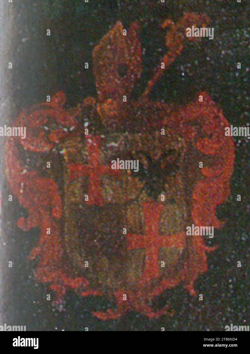 Wappen Abt Alphons Torelli Detail vom Porträt Stock Photo - Alamy