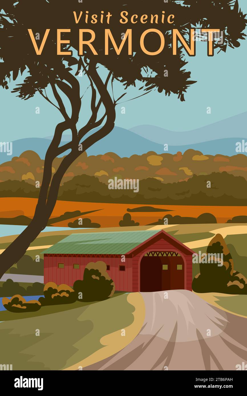 Vermont landscape Stock Vector Images - Alamy