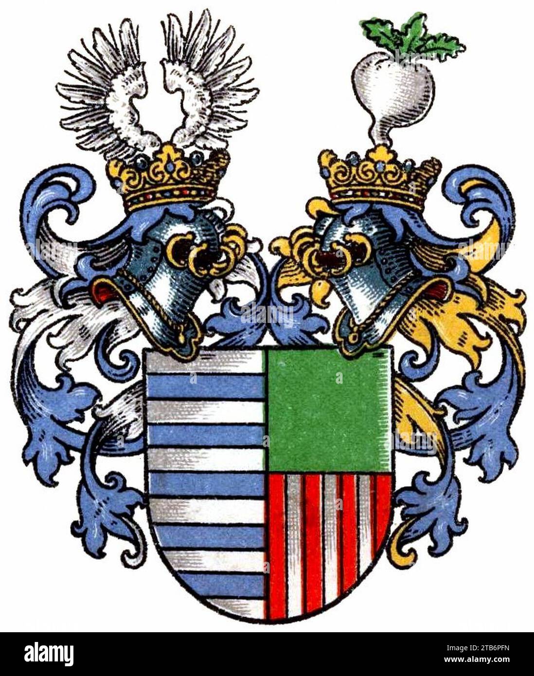 Wappen Freiheren von Brempt Spießen T47 Stock Photo - Alamy