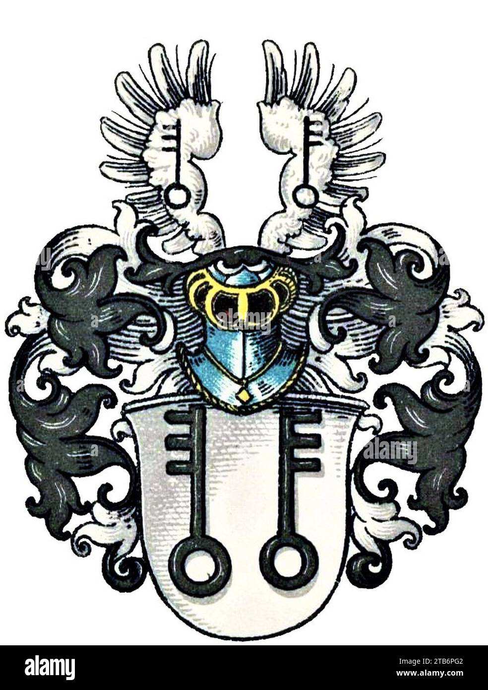 Wappen Falkenberg Spießen T120 Stock Photo - Alamy