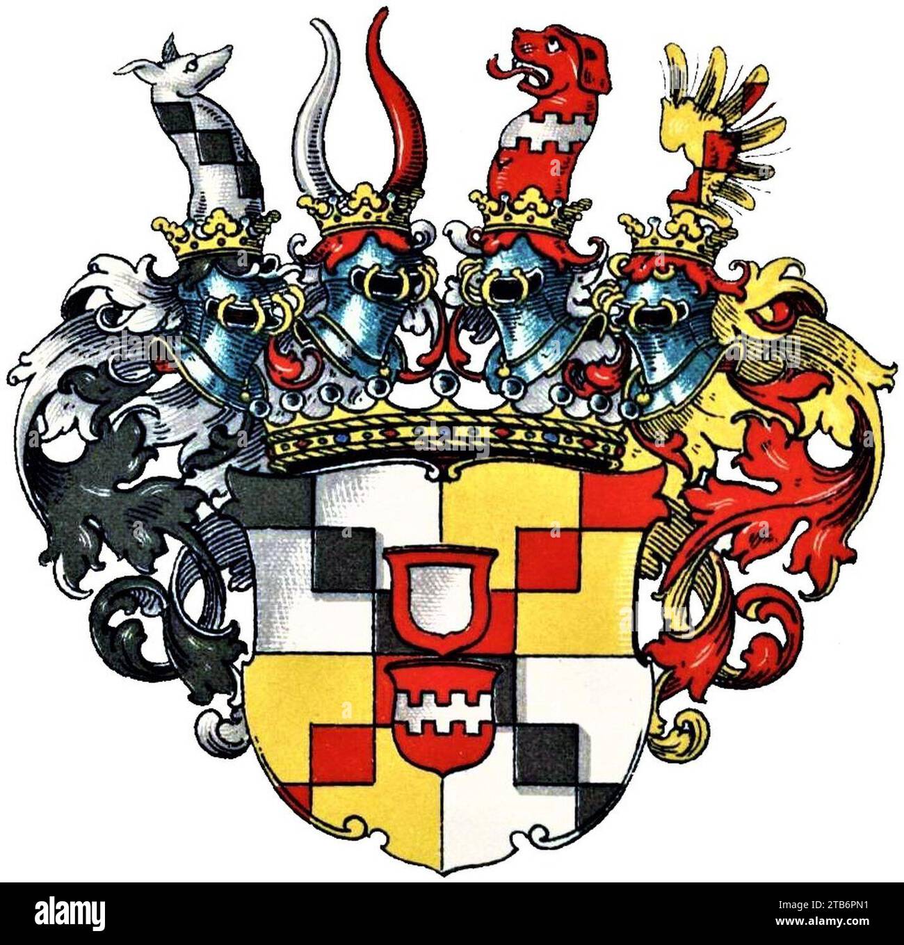 Wappen Grafen Droste zu Vischering von Nesselrode-Reichenstein Stock ...